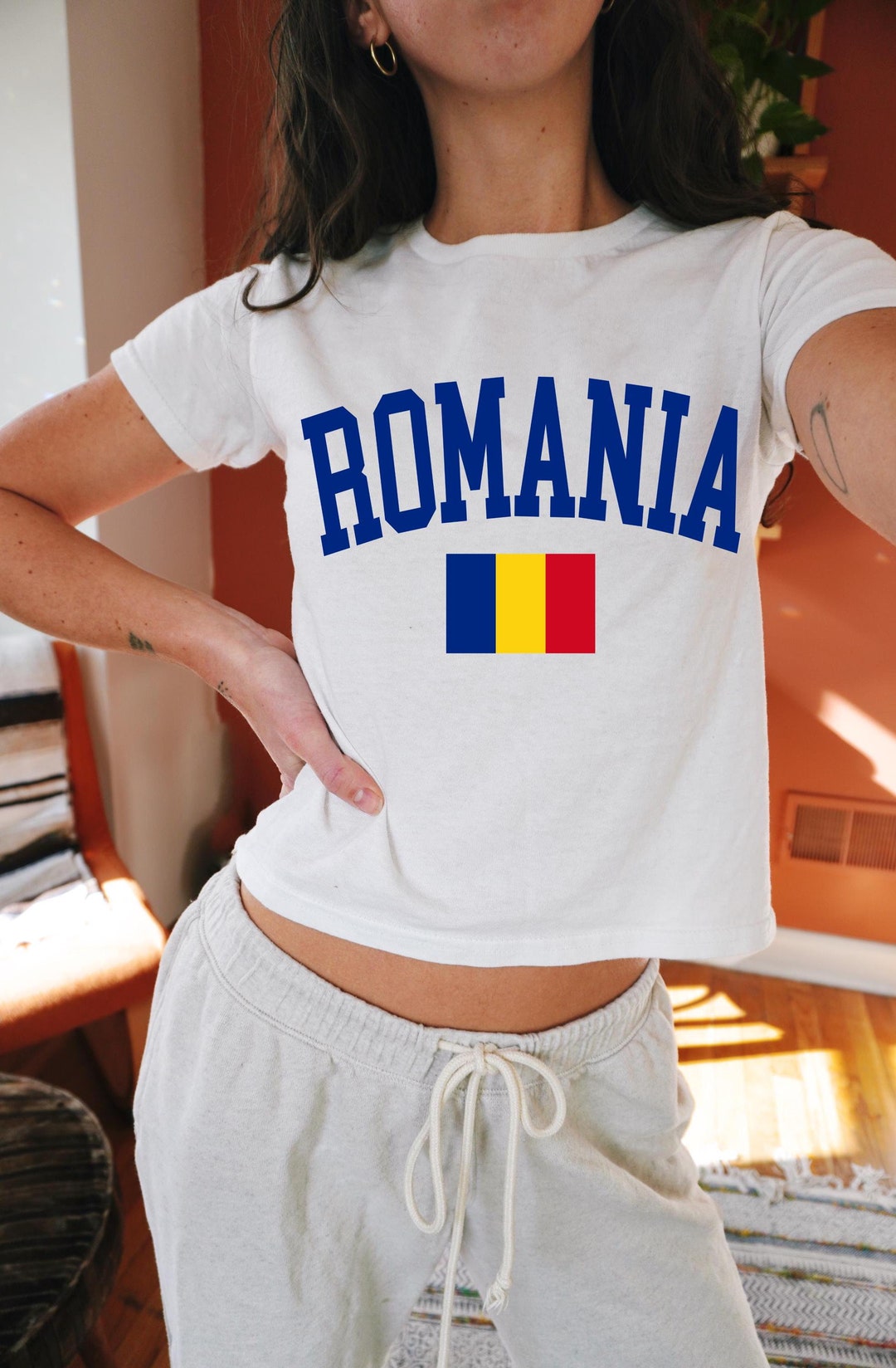 Romania Crop Top Romania Baby Tee Romania Shirt Travel Baby Tee ...