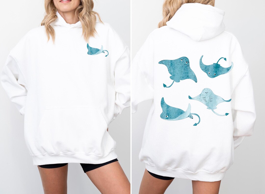 Manta Ray Hoodie Oceancore Hoodie Stingray Hoodie Oversized Hoodie ...