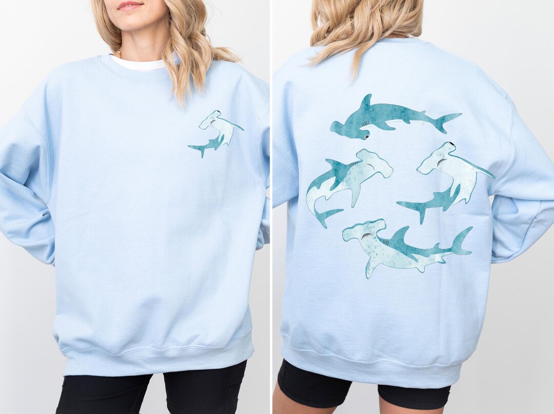Shark Sweatshirt Hammerhead Shark Shark Crewneck Oceancore Sweatshirt ...