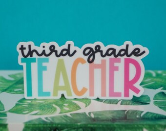 Teacher Sticker in My Third Grade Era Grade Level Sticker Third Grade ...
