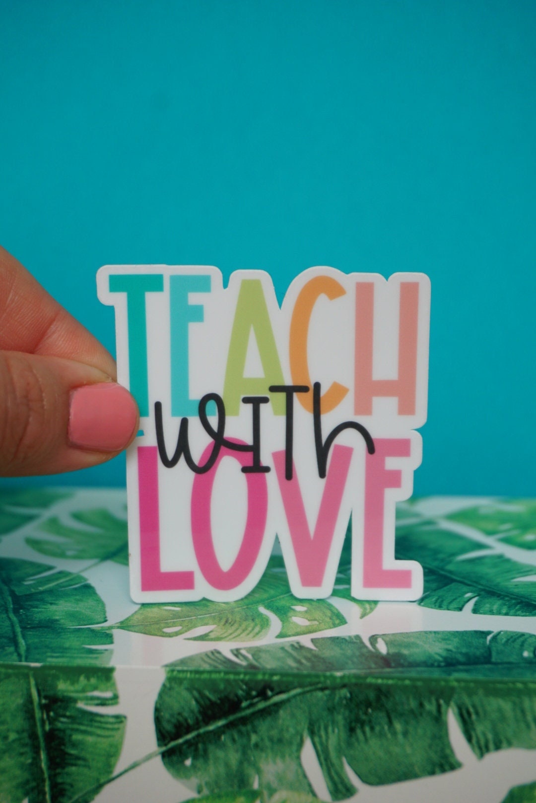 Teach With Love Sticker - Etsy