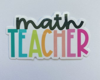 Math Teacher Sticker | Etsy