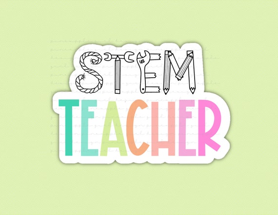 STEM Teacher Sticker - Etsy