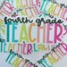 Fourth Grade Teacher Sticker - Etsy