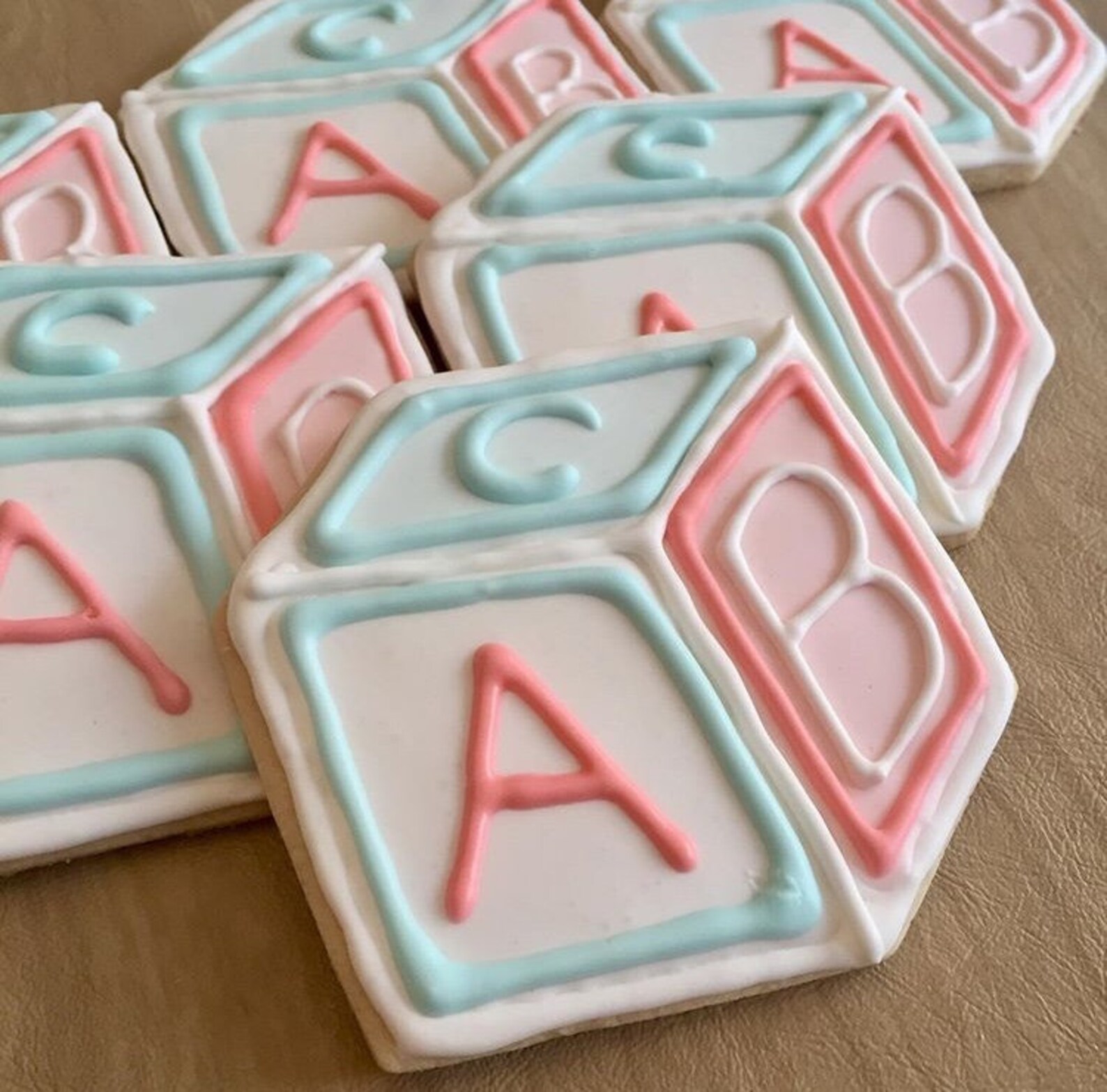 Baby Block Cookies. Sold by the dozen. Perfect for Baby | Etsy