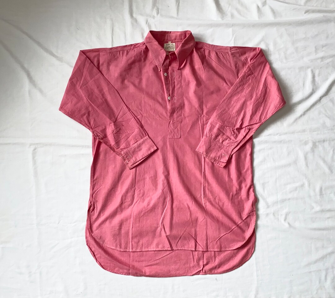 Vintage Retro Pink BUKTA 40s 50s Rugby Shirt Top Made in England Size S ...