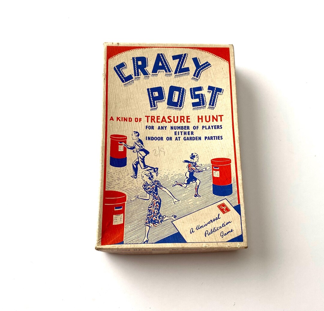 Vintage Retro CRAZY POST Toy PARTY Board Card Game 1920’s Upl Games - Etsy