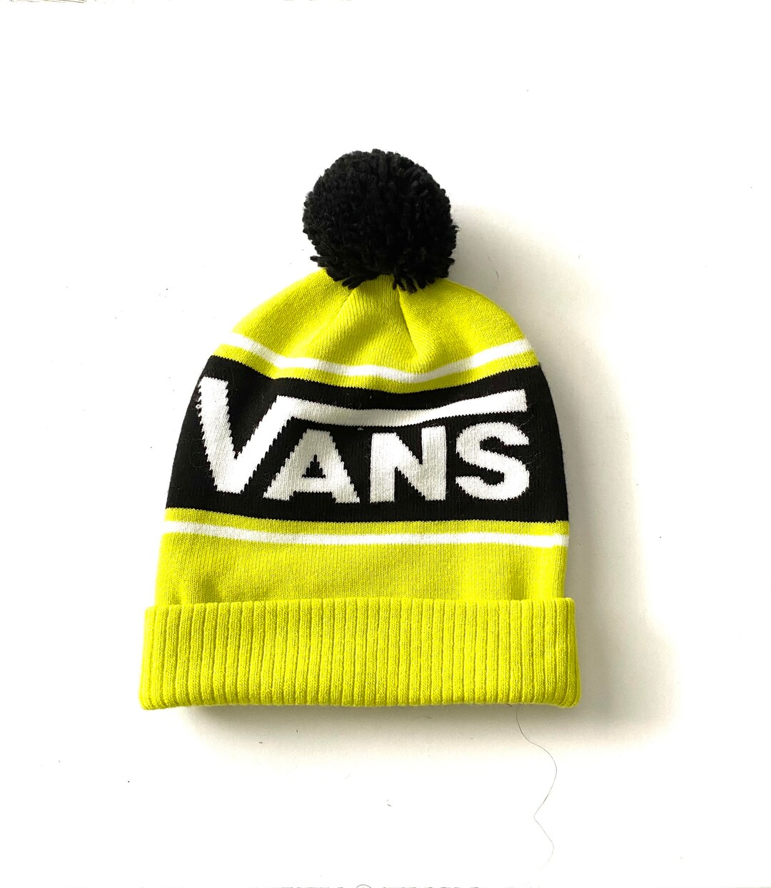 Mens Womens Yellow Black VANS Bobble Hat SMALL MEDIUM S/M - Etsy UK