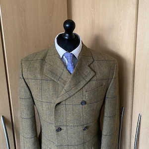 Mens Green Check JASPER CONRAN Tweed Blazer Jacket 38R 38 Reg Regular ...