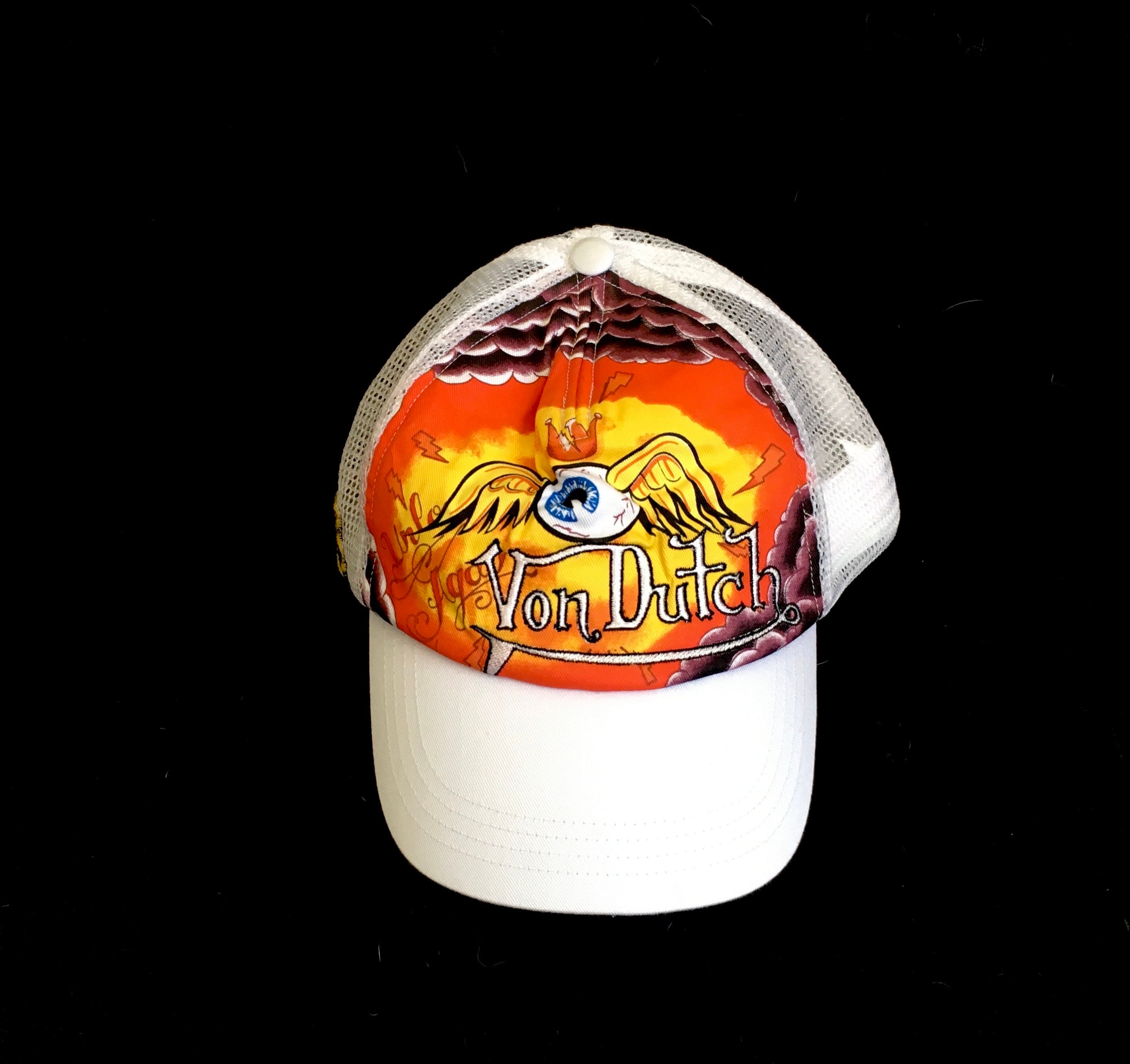 Womens Vintage Retro White eye VON DUTCH Baseball Cap Hat - Etsy