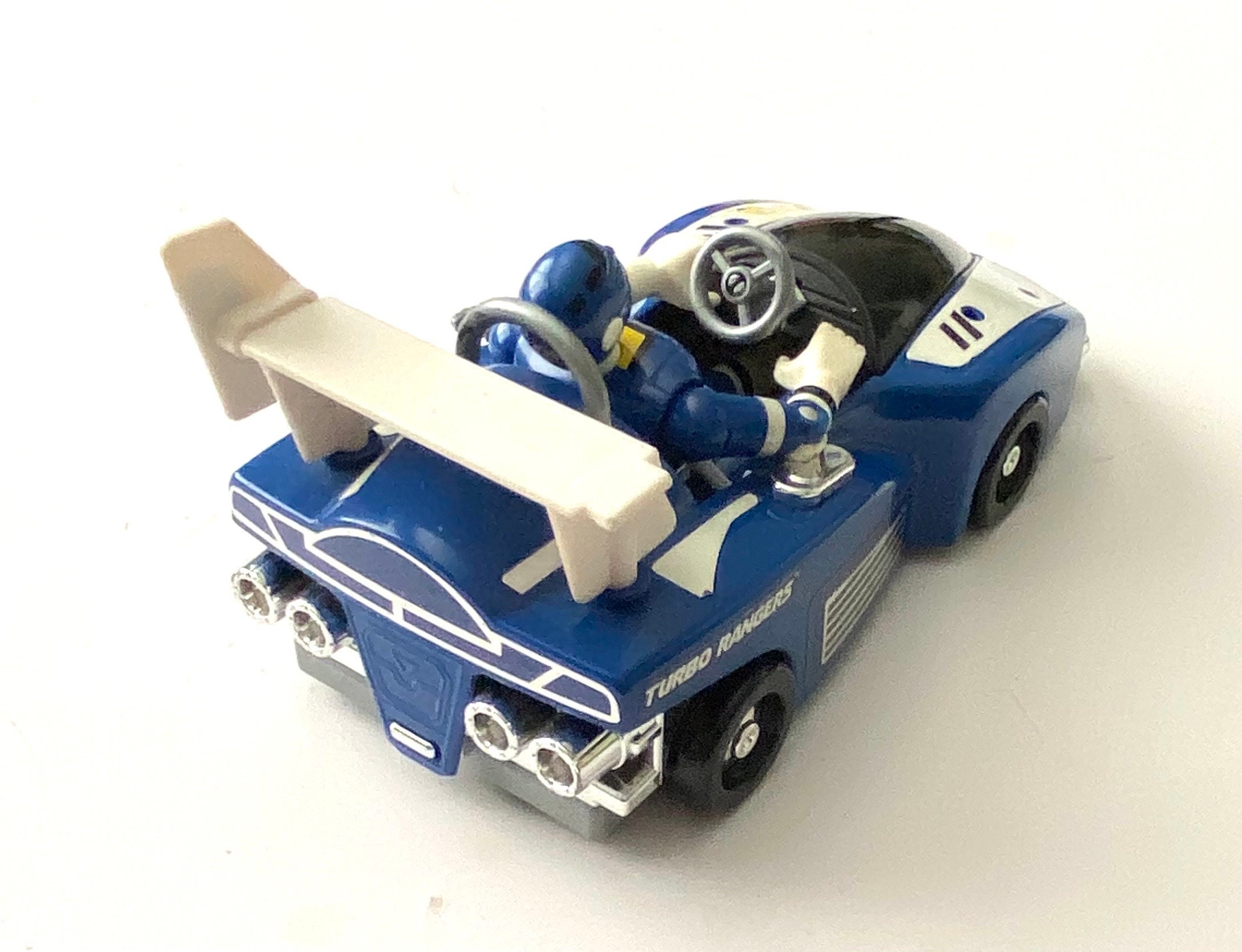 Vintage Retro Blue POWER RANGER Turbo Rangers Toy Action Figure Car ...