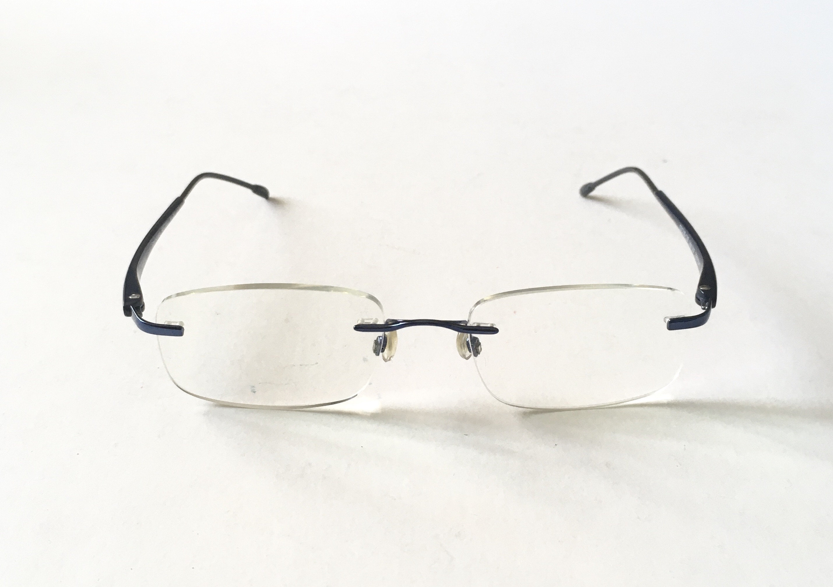 Mens Navy Blue Rimless SPECSAVERS No Heating Lite 167 Specs Eyeglasses ...