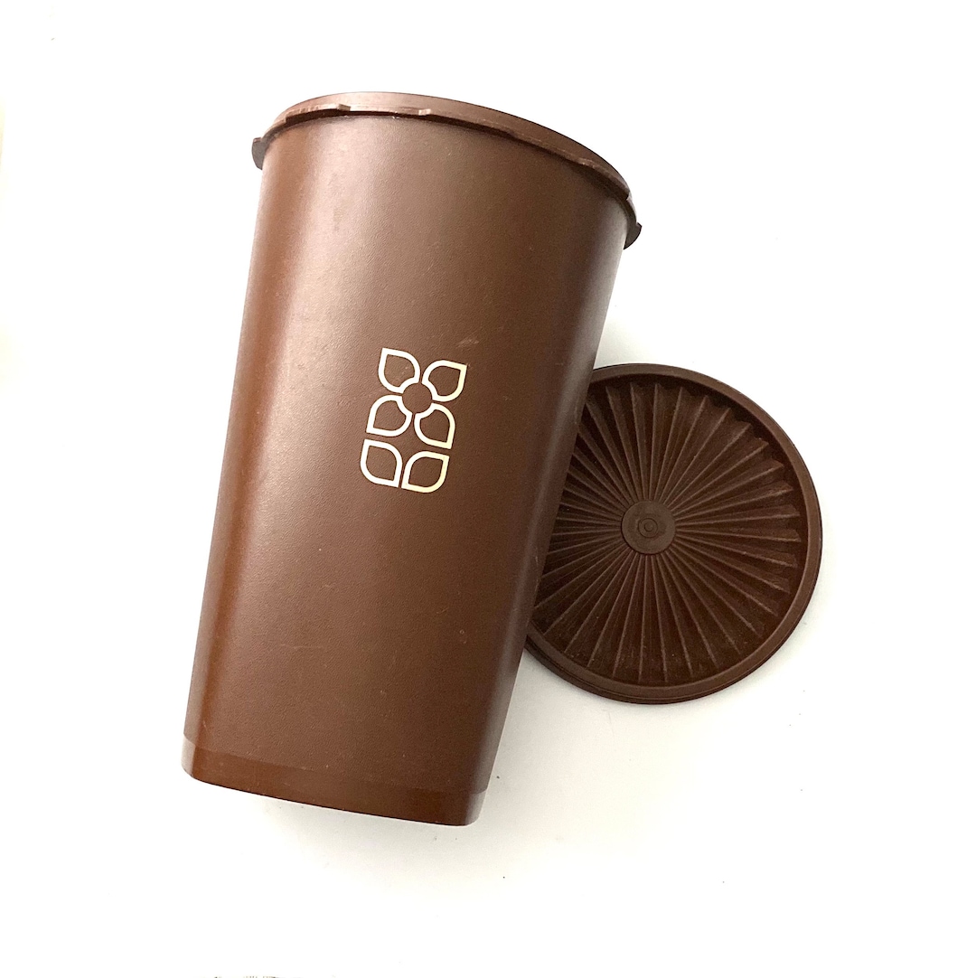 Vintage Retro Large Brown TUPPERWARE Storage Container With Lid - Etsy