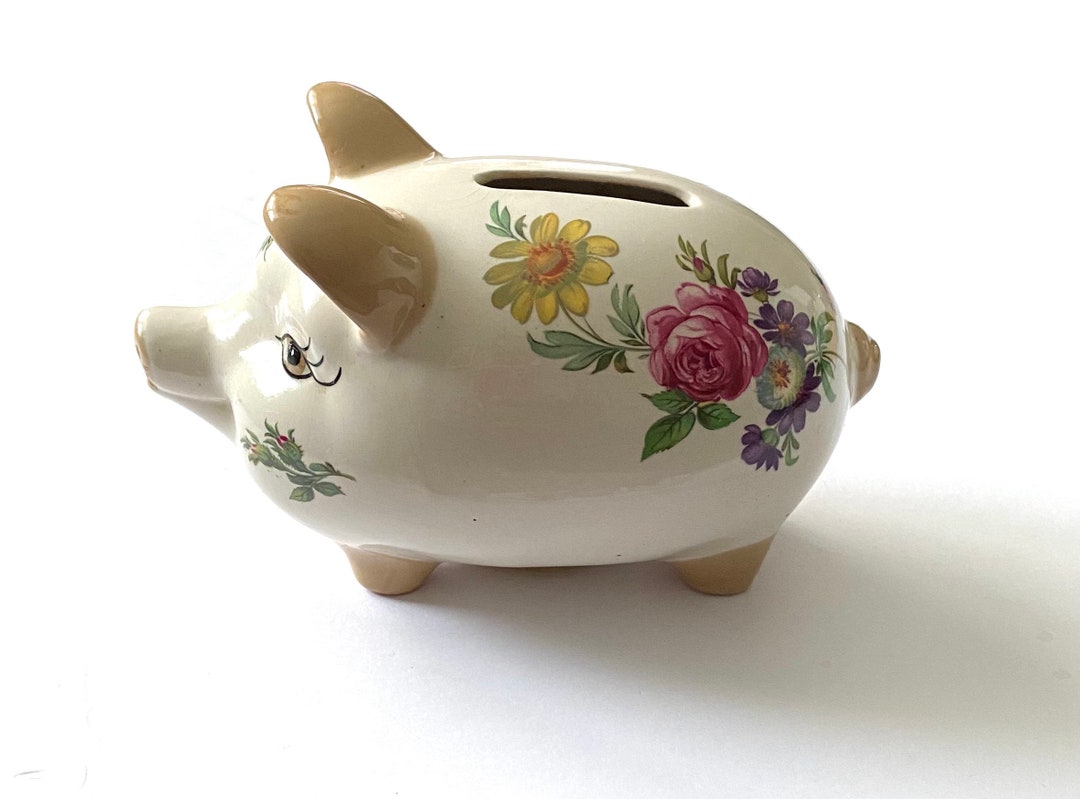 Vintage Retro SZEILER Pottery PIG Money Box Ornament - Etsy