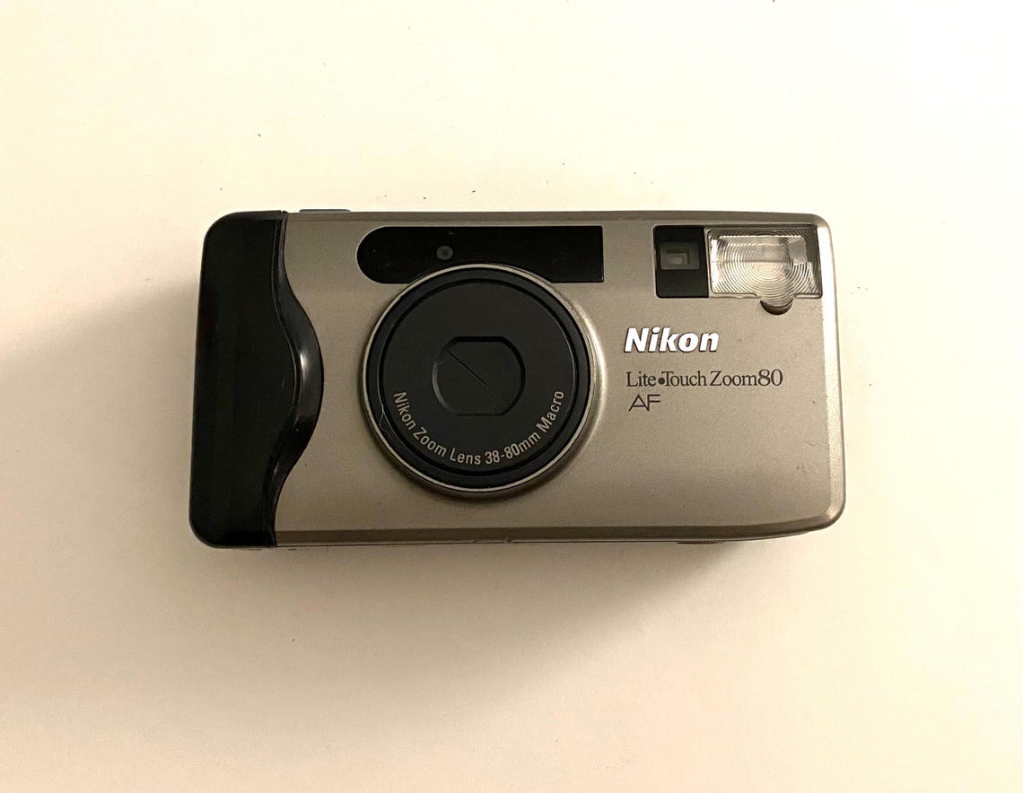 Vintage Retro Grey NIKON Lite Touch Zoom 80 AF 35mm Film Camera - Etsy