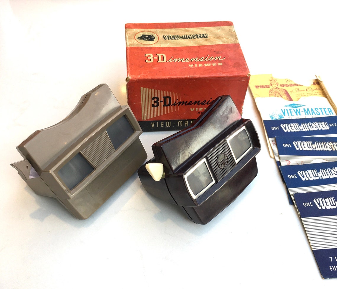 2 Vintage 3D Viewmaster Viewer Toys Reels 1950s Bakelite - Etsy
