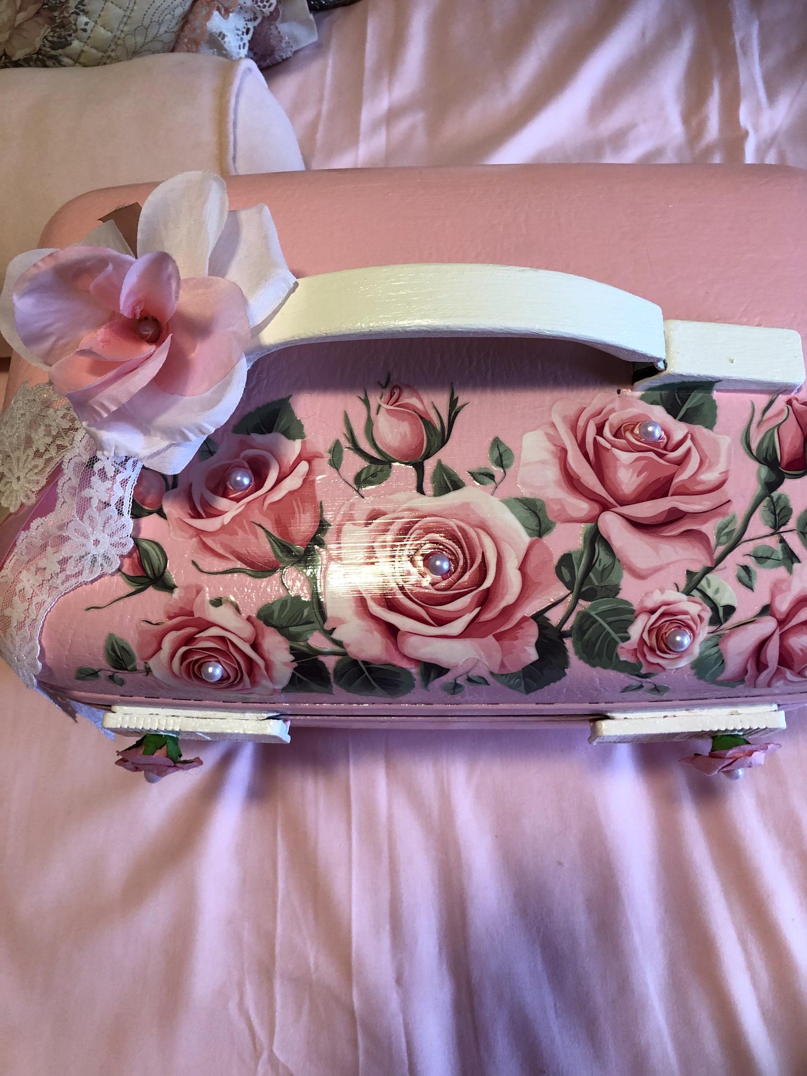 Vintage Rose Train Case, Vintage Train Case, Shabby Train Case ...