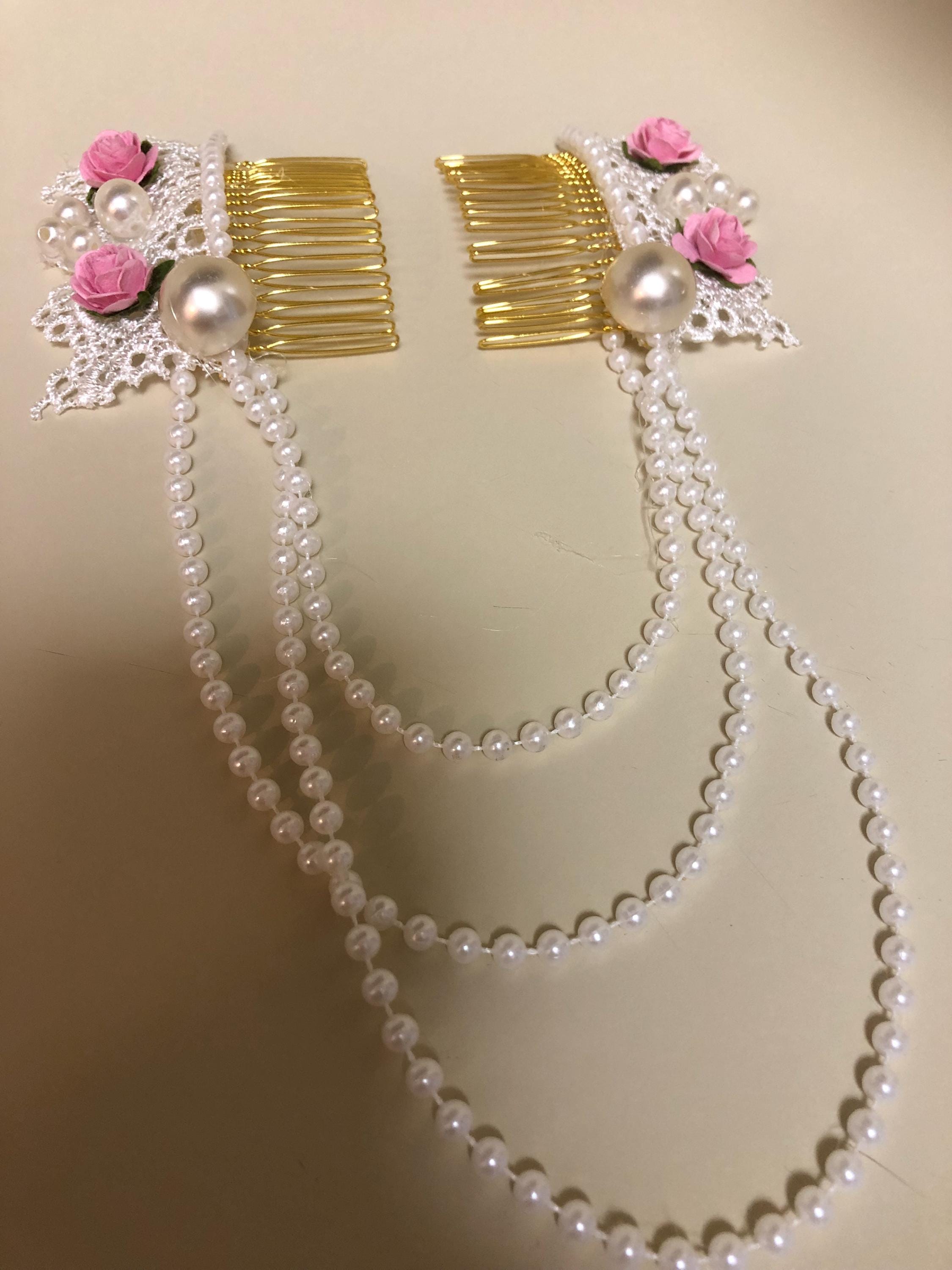 Vintage Gold Side Hair Comb Holder, Vintage Slide Bun Holder, Vintage ...