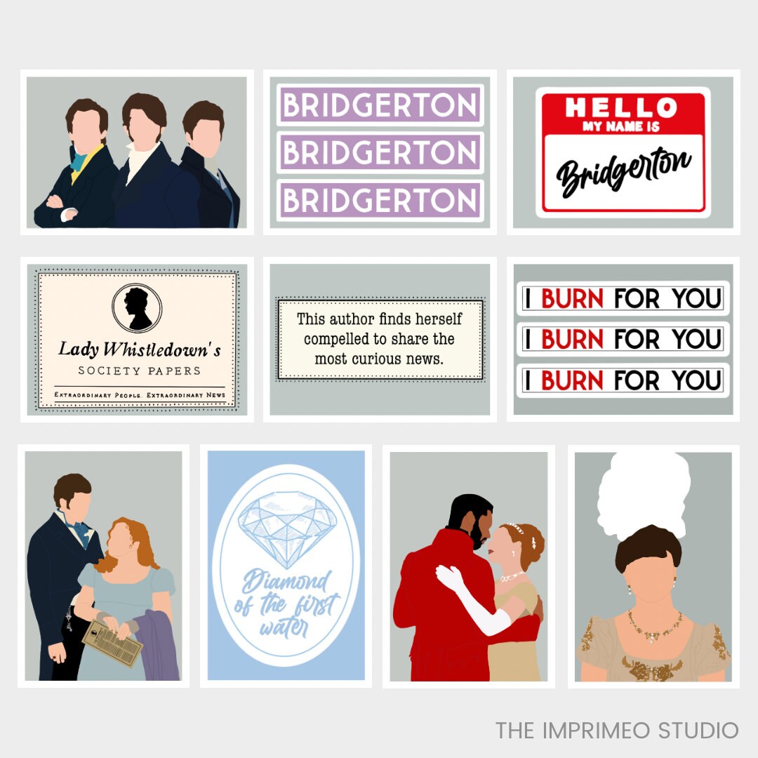 Bridgerton Sticker Set 10 Pack - Etsy