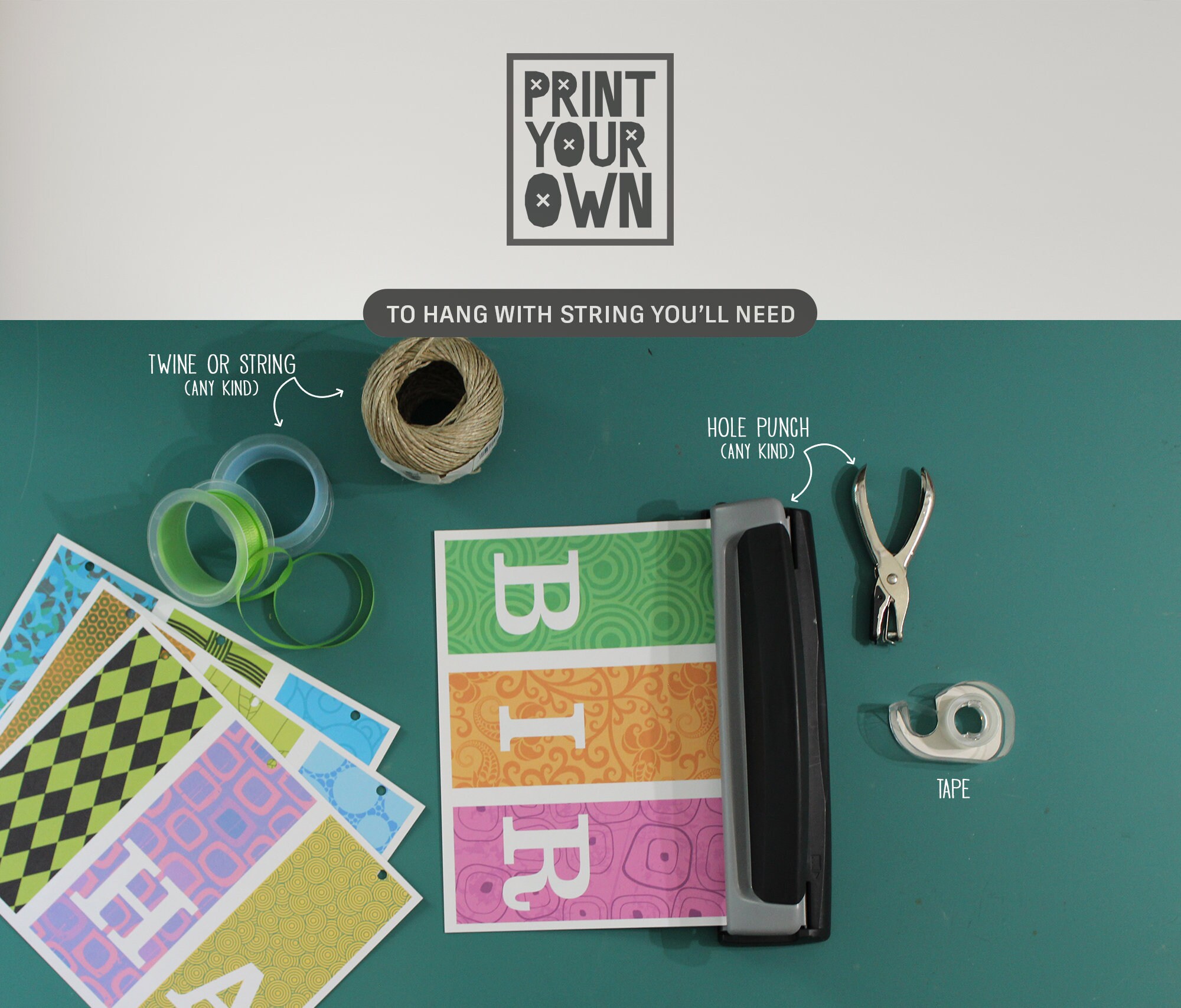 Congratulations * Multi-color Printable Banner/bunting * Instant ...