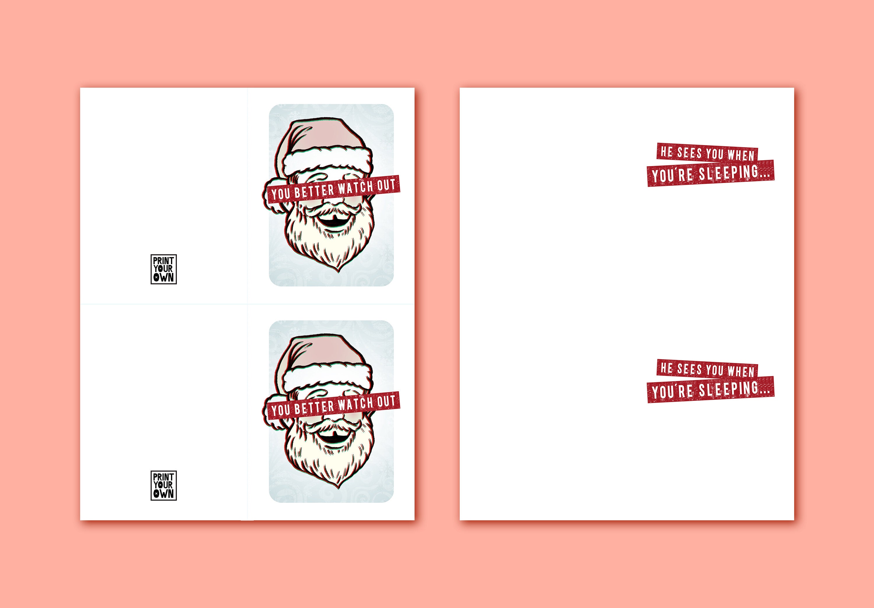 Buy Holiday Christmas Card Santa you Better Watch Out Greeting Card ...