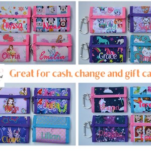 Personalized Girls Wallet, Girls First Wallet, Girls Wallet With Coin ...