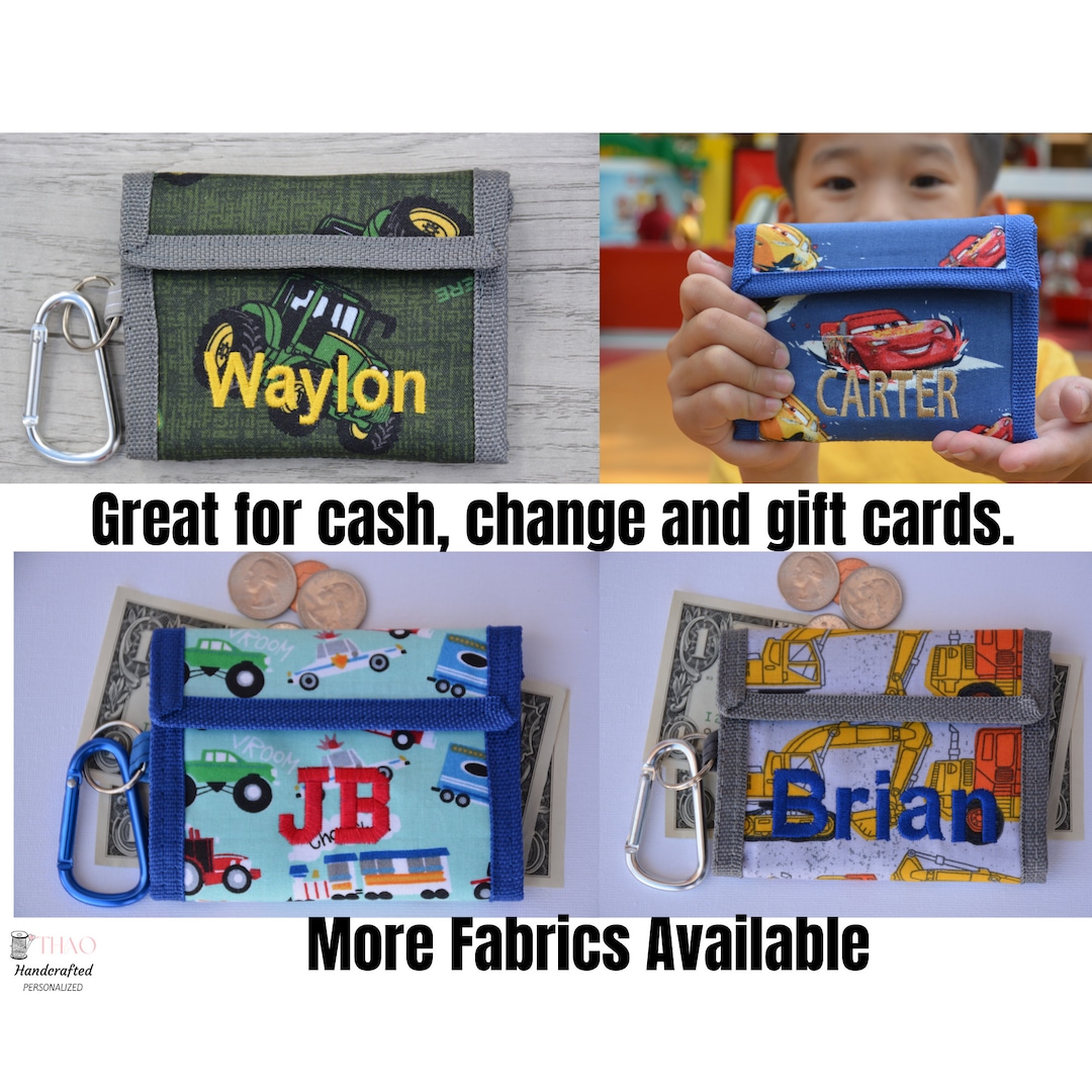 Cars Wallet, Personalized Kids Wallet, Boys First Wallet, Boys Wallet W ...