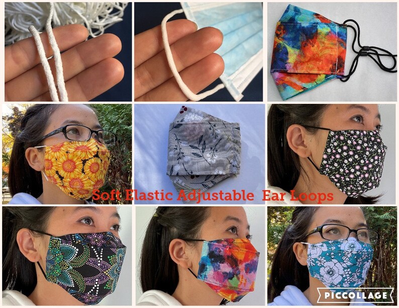 3D Face Mask W/ Nose Wire, NO FOG Glasses Mask, Filter Pocket, Kids ...