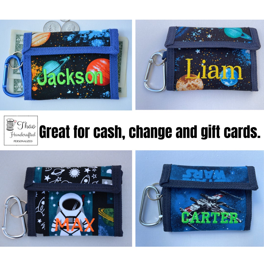 Boys Wallet, Personalized Kids Wallet, Boys First Wallet, Boys Wallet W ...