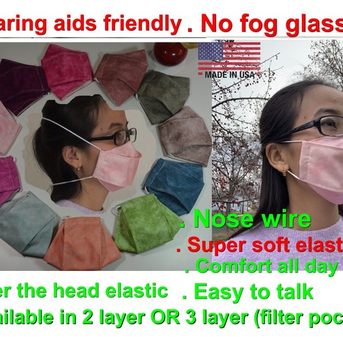 Face Mask Made in USA Adult & Youth Filter Pocket Nose Wire - Etsy