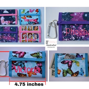 Personalized Girls Wallet, Girls First Wallet, Girls Wallet With Coin ...