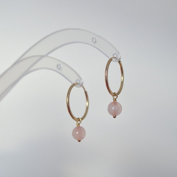 Rose Quartz Earrings - Etsy