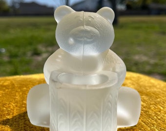Frosted Glass Teddy Bear - Etsy