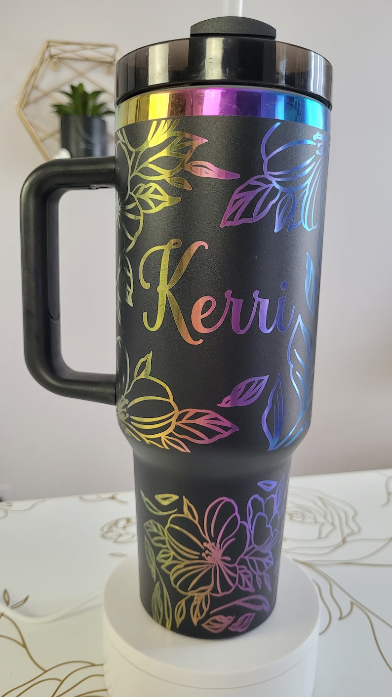 Rainbow Laser Engraving Tumbler Blank, 40oz Stainless Steel Insulated ...