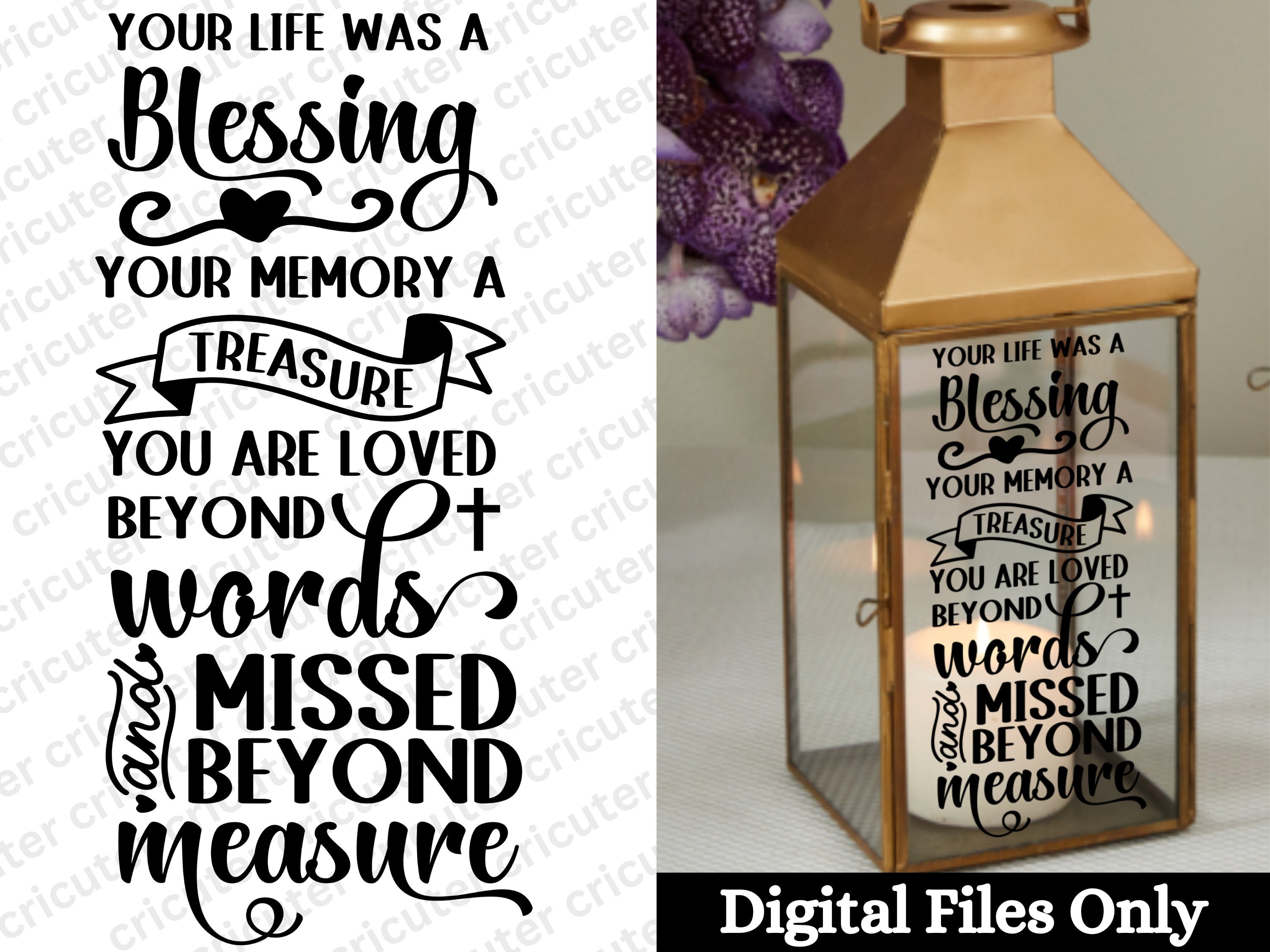 Memorial Lantern SVG Bundle – Remembrance Quotes (digital Download) - Etsy