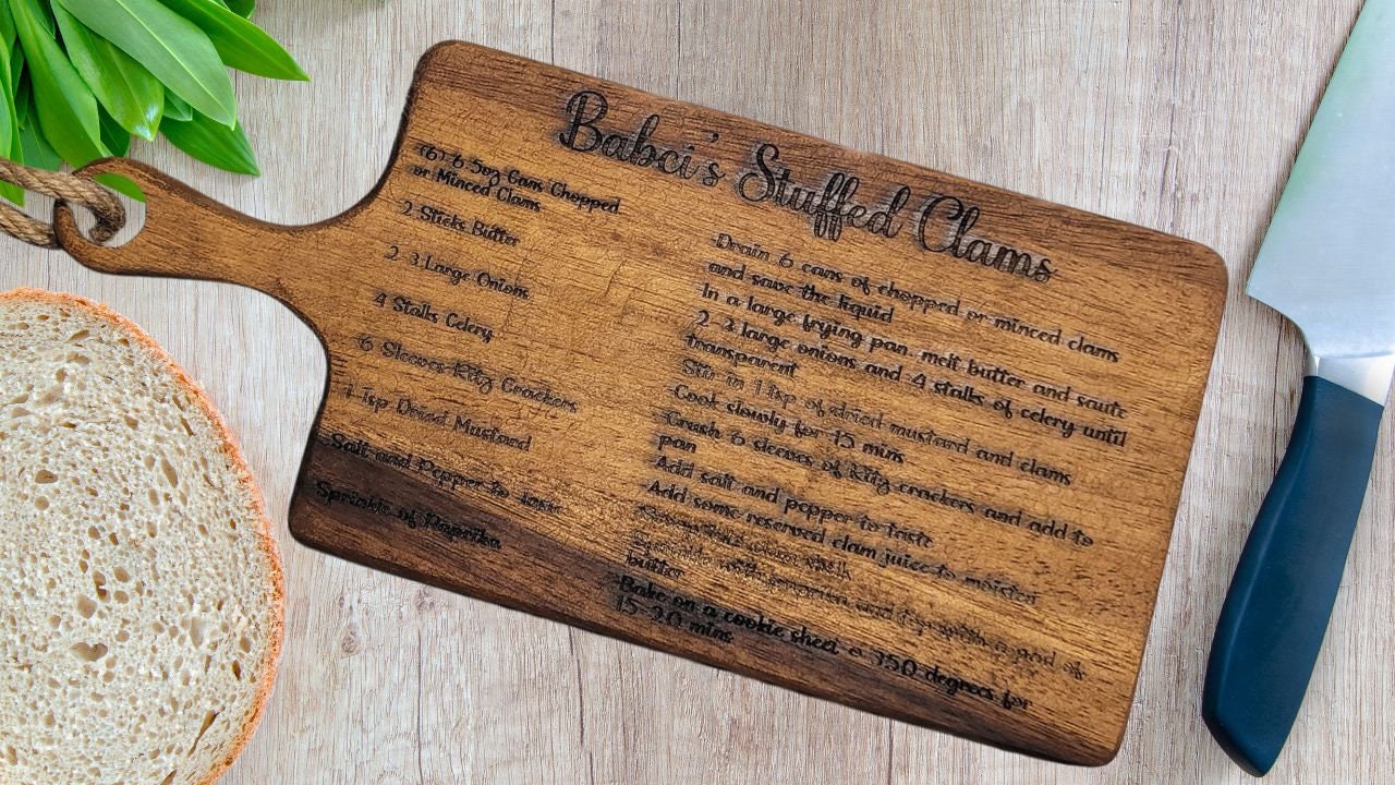 Custom Recipe Cutting Board, Personalized Cutting Board, Engraved ...