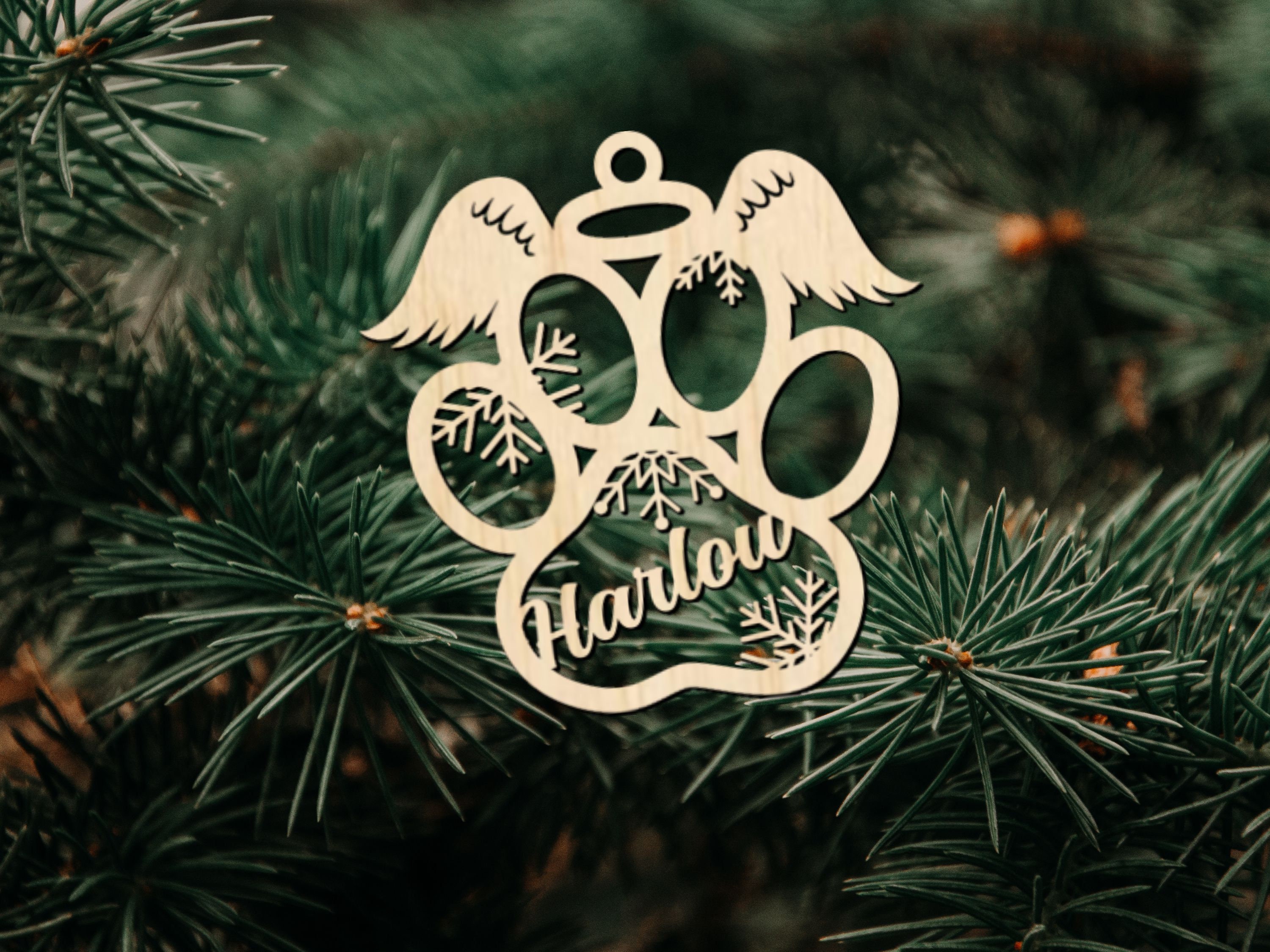 Personalized Laser Cut Pet Memorial Ornament - Custom Engraved Tree ...
