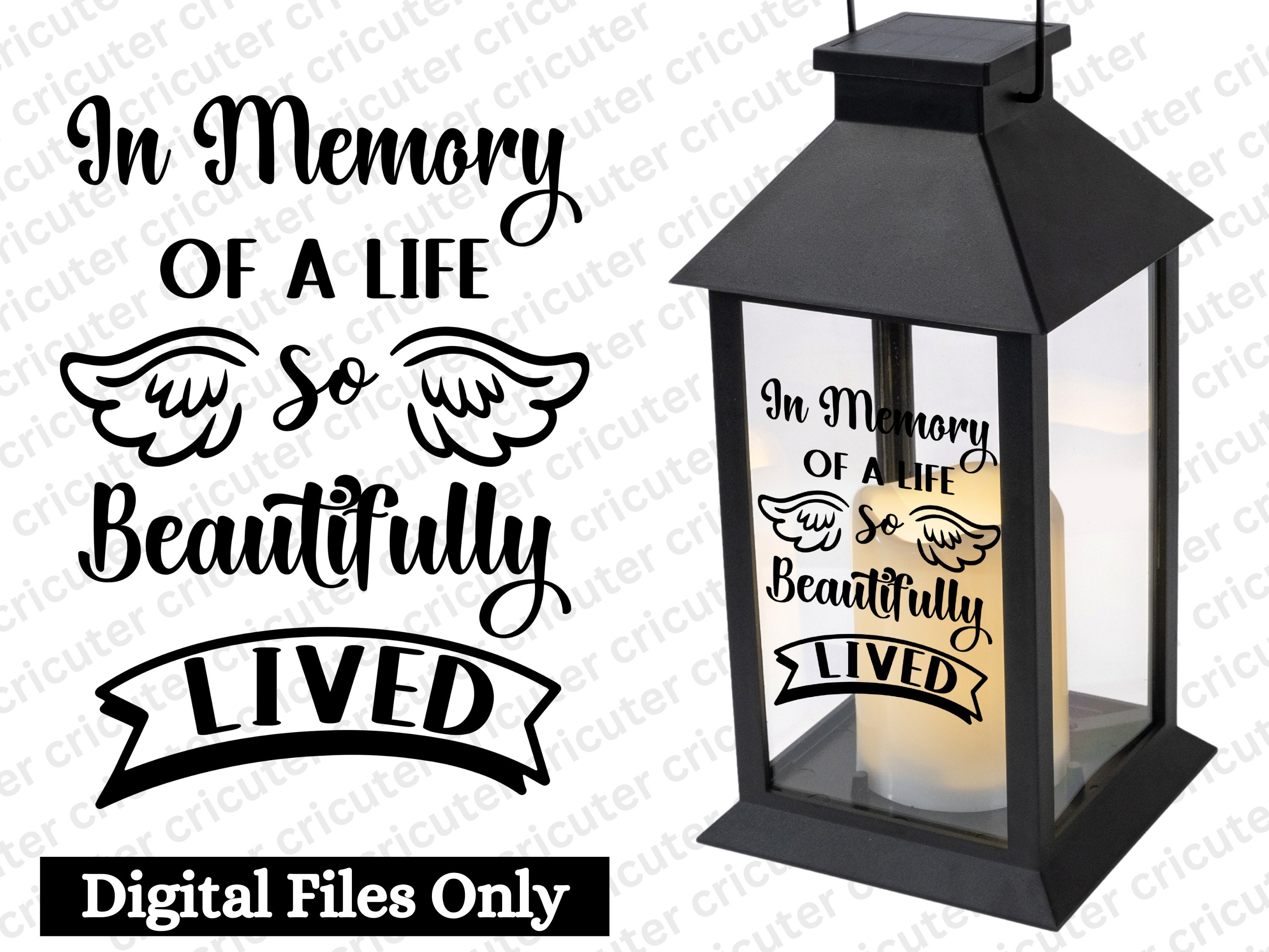 Memorial Lantern SVG Bundle – Remembrance Quotes (digital Download) - Etsy