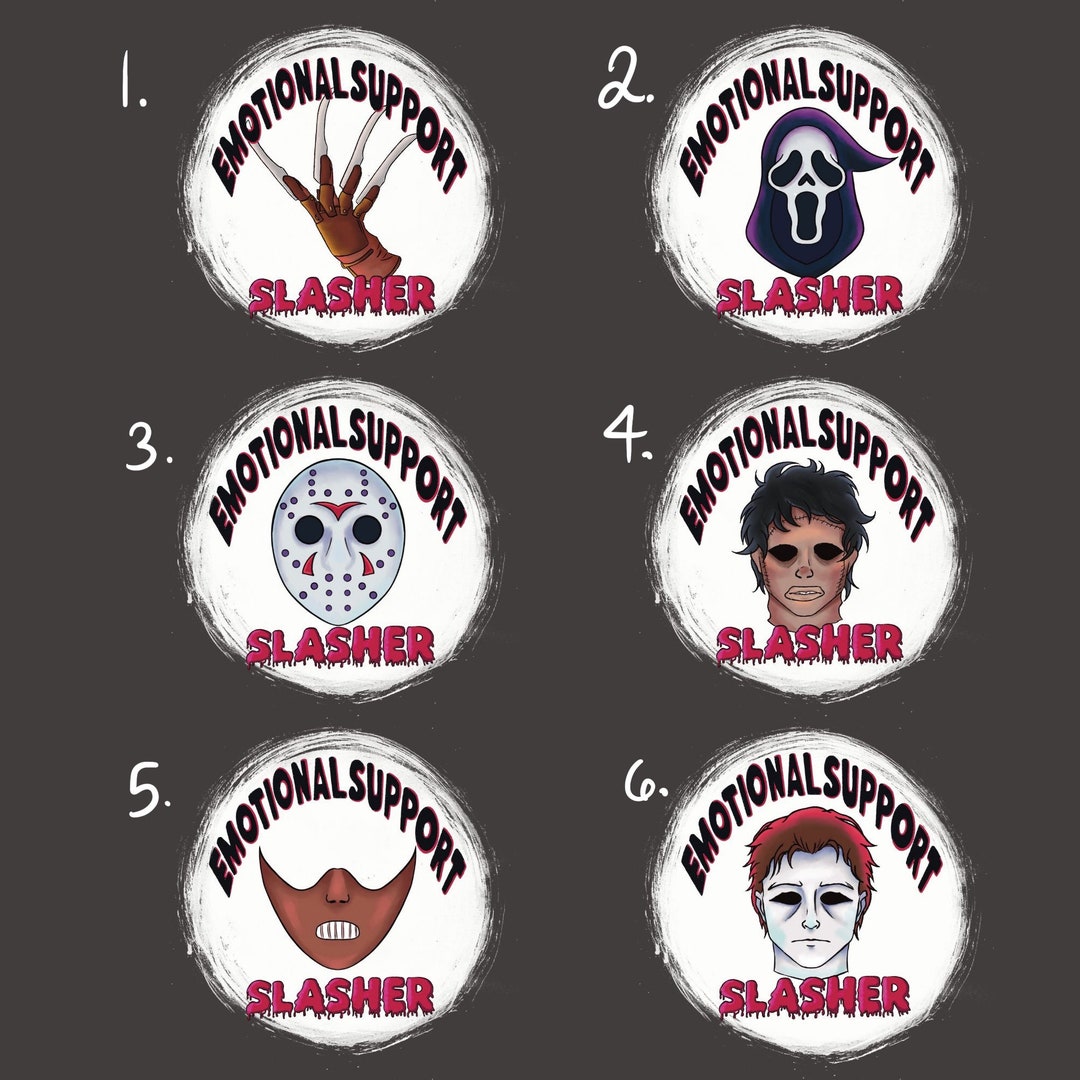 Emotional Support Slasher Stickers - Etsy