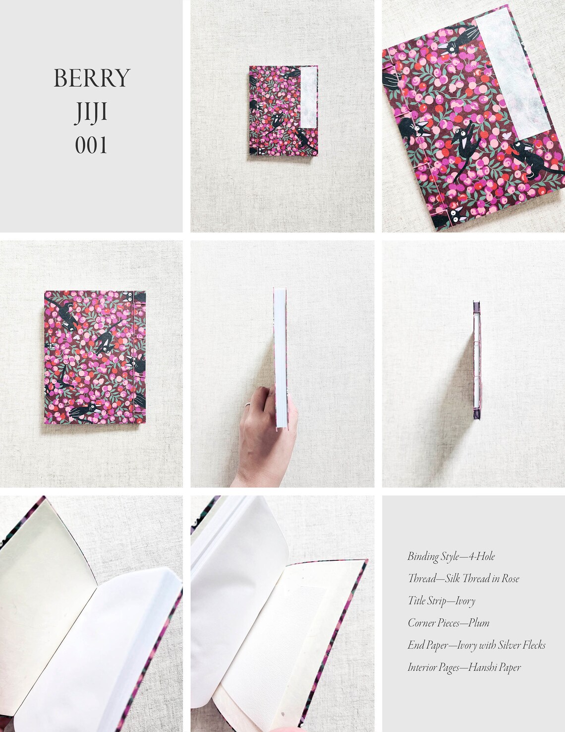 Handmade Japanese Inspired Bookbinding Journal Notebook. 4.25”x5.5 ...