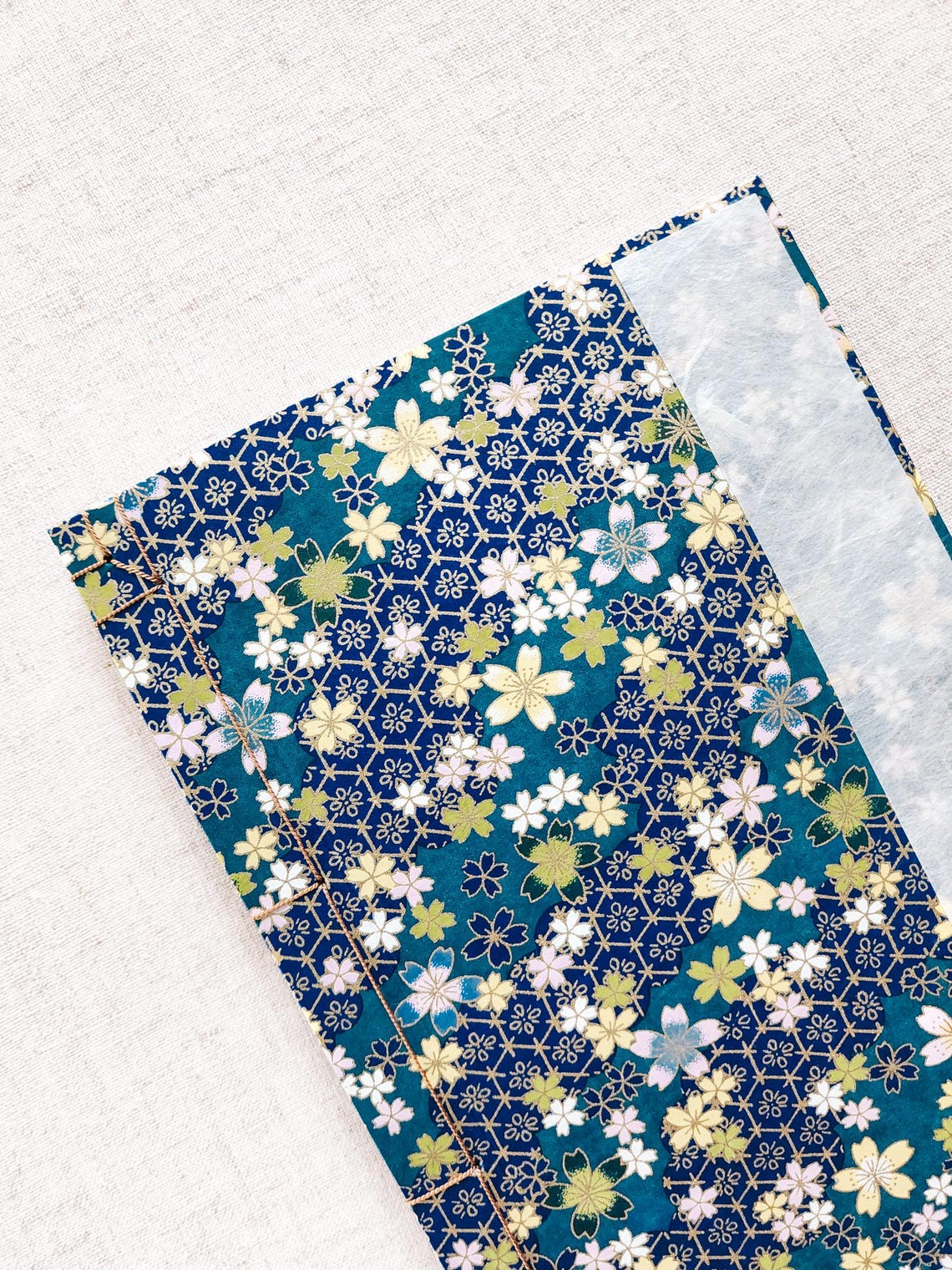 Handmade Japanese Inspired Bookbinding Journal Notebook. 6"x9", Unlined ...