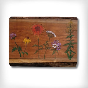 Wildflowers Pyrography Art (9"x12") - Etsy