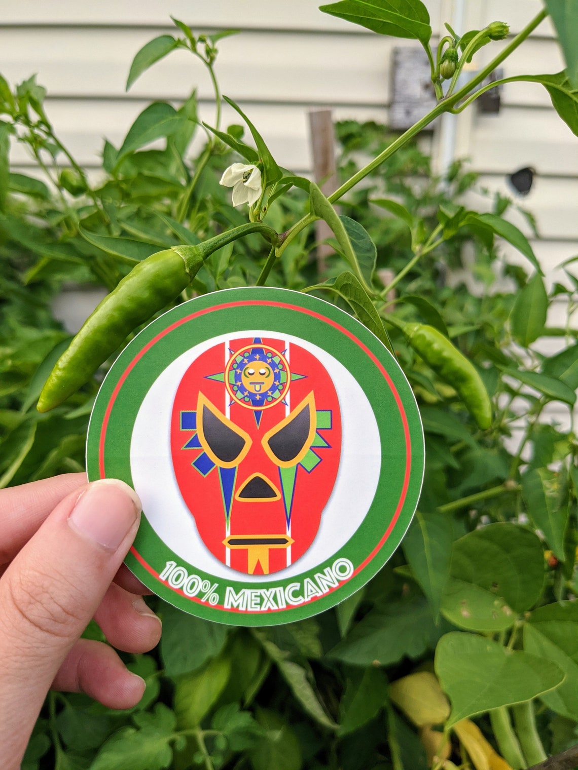 100% Mexicano Luchador Luchador Sticker Mexico Laptop Sticker Mexican ...