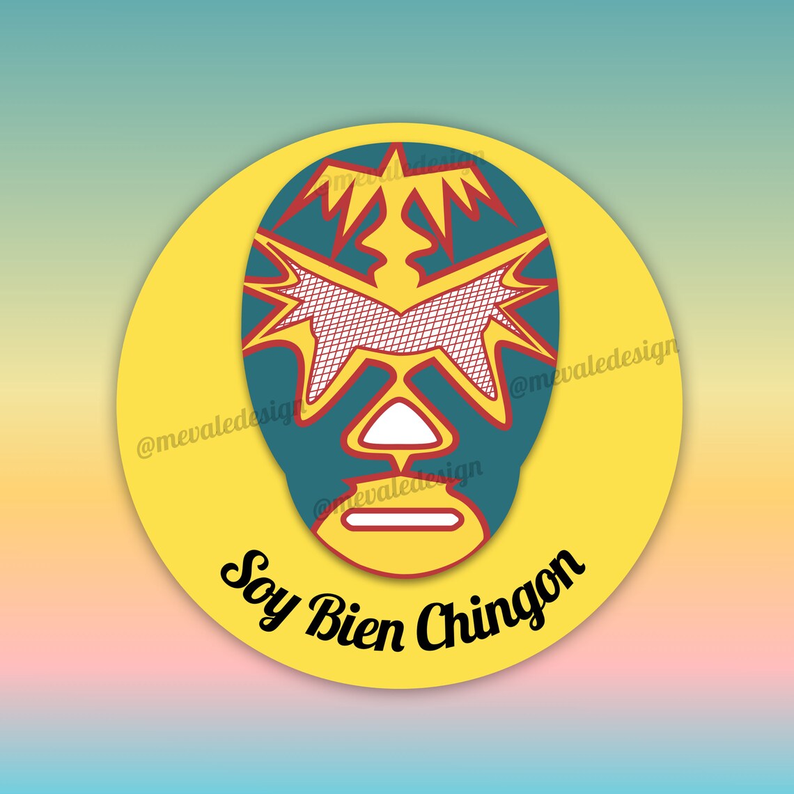 Luchador Mask Decal Luchador Sticker Mexican Art Laptop Decals Laptop ...