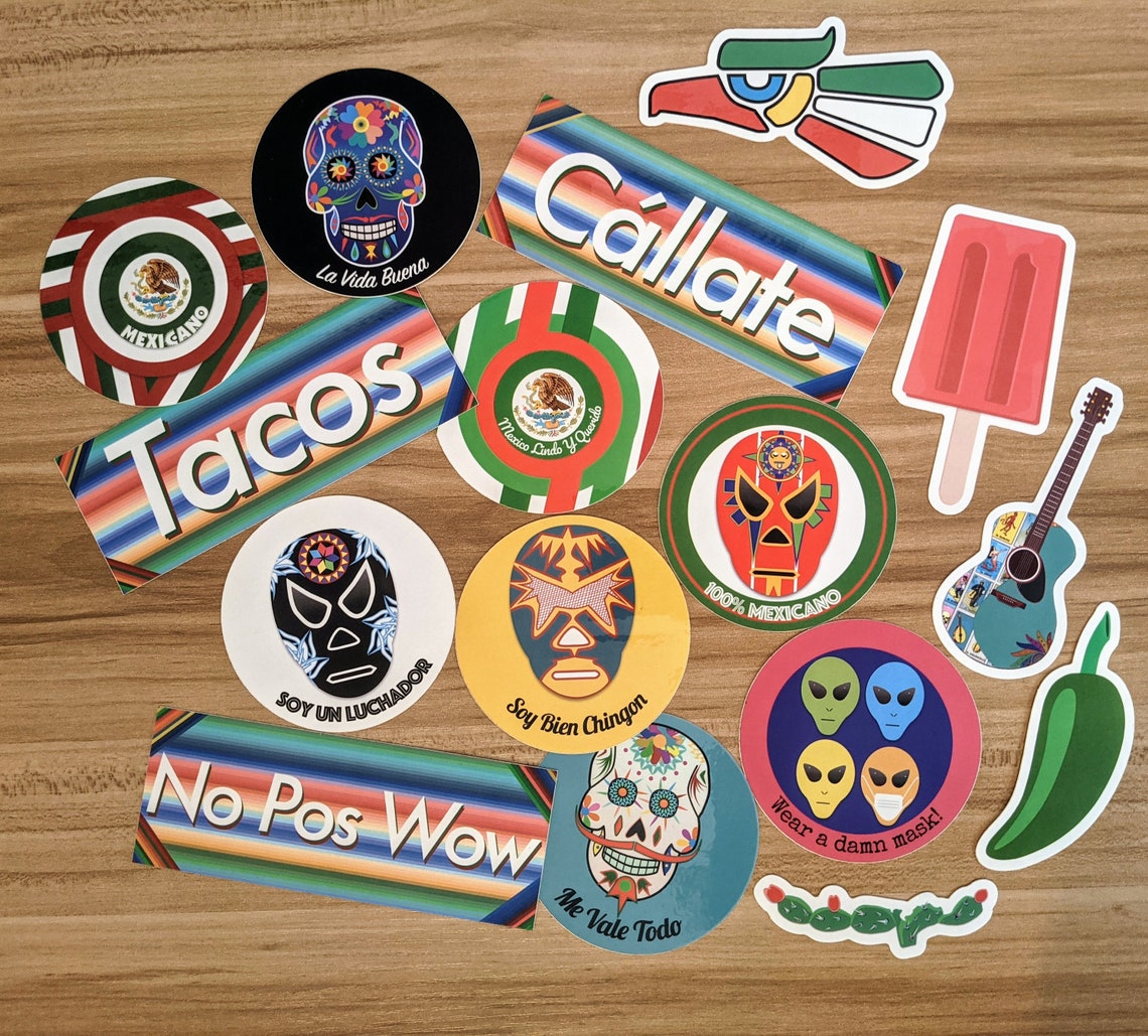 Cállate Decal Serape Design Cállate Mexican Art Mexico Sticker Serape ...