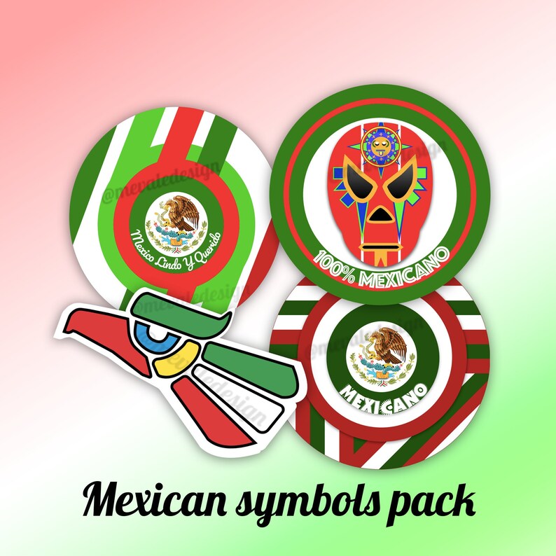 Calcomanías de símbolos mexicanos / Paquete de pegatinas de México ...