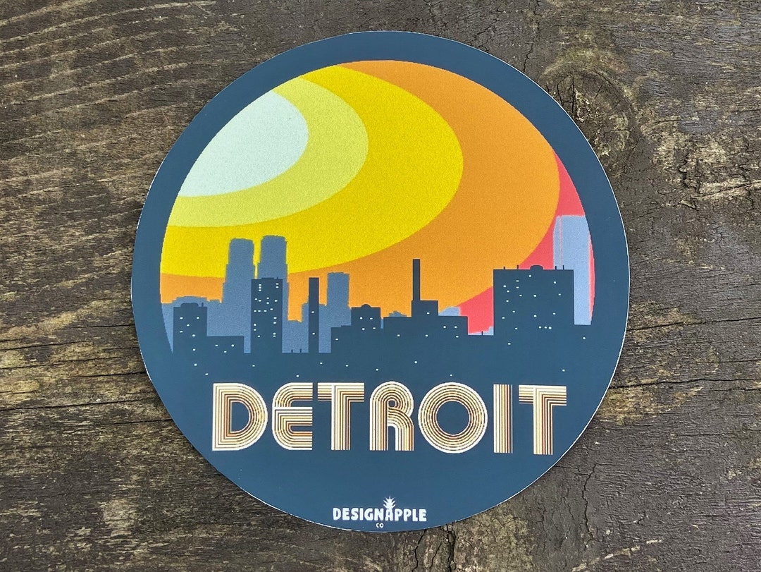 Detroit Sticker Laptop Stickers Water Bottle Stickers Phone Case ...