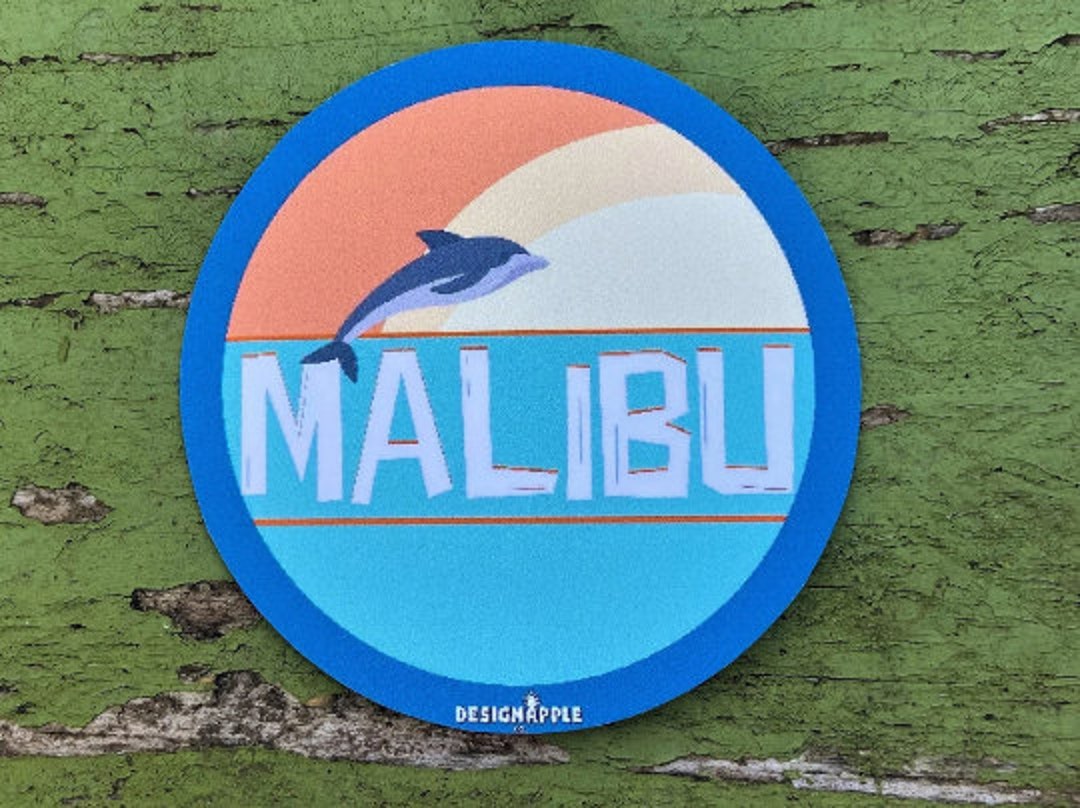 Malibu Sticker Laptop Stickers Water Bottle Stickers Phone - Etsy