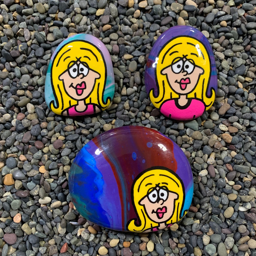 Lizzie Mcguire Inspired Hand Painted Rocks - Etsy