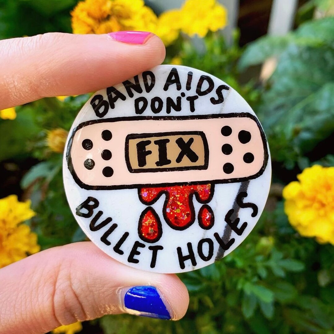 Bandaids Don't Fix Bullet Holes Hand Painted Rock - Etsy